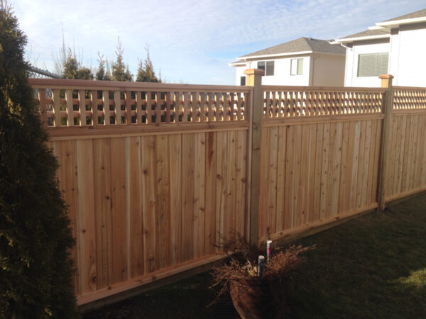 Square Lattice Cedar Fence Panels | Big Red Cedar