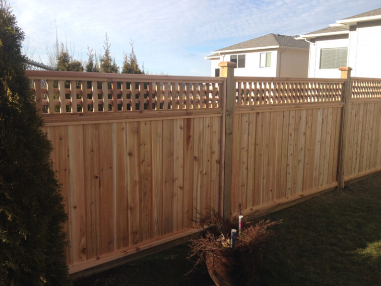 Square Lattice Cedar Fence Panels | Big Red Cedar